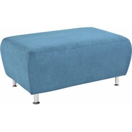 Hocker Home Affaire "Manhattan", blau (hellblau), B:101cm H:45cm T:68cm, Struktur (100% Polyester);Flachgewebe (90% Polyester, 10% Polyamid);Luxus-Microfaser (100% Polyester), Hocker, Hocker, in drei Bezugsqualit&auml;ten