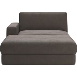 Recamiere Home Affaire "Innovid", grau (fango), B:132cm H:87cm T:196cm, 100% Polyester, Sofas, Recamiere, Modernes Modul-Polsterprogramm