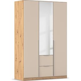 Dreht&uuml;renschrank OTTO HOME "Kleiderschrank Schrank Garderobe AGORDO mit Dekor- oder Hochglanzfront", braun (eiche artisan, champagner), B:136cm H:210cm T:54cm, Holzwerkstoff, Schr&auml;nke, Dreht&uuml;renschrank, mit Au&szlig;enschubk&auml;sten, in 7 Breiten und 2 H&ouml;hen MADE IN GERMANY