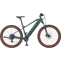 E-Bike Prophete "Dice 1.0" Gr. 48, gr&uuml;n (gr&uuml;n, schwarz), Elektrofahrr&auml;der, 48cm, 27,5 Zoll (69,85cm), Pedelec, Elektrofahrrad f&uuml;r Damen und Herren, MTB