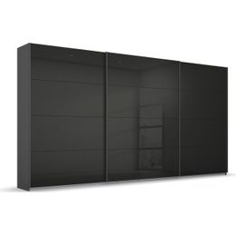 Schwebet&uuml;renschrank Rauch "Kleiderschrank Schrank Garderobe W&auml;scheschrank Ankleide OTELI", grau (graumetallic, effektgrau hochglanz), B:360cm H:210cm T:68cm, Holzwerkstoff, Schr&auml;nke, Schwebet&uuml;renschrank, in verschiedenen Dekor- und Hochglanzfarben