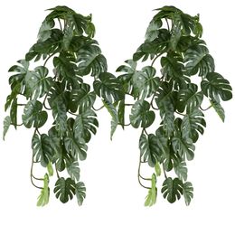 Kunstranke Creativ green "H&auml;ngepflanze Splitphilodendron", gr&uuml;n, H:48cm, Kunststoff, Kunstpflanzen, mit naturgetreuem Blattwerk