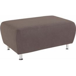 Hocker Home Affaire "Manhattan", grau (taupe), B:101cm H:45cm T:68cm, Struktur (100% Polyester);Flachgewebe (90% Polyester, 10% Polyamid);Luxus-Microfaser (100% Polyester), Hocker, Hocker, in drei Bezugsqualit&auml;ten