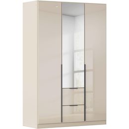 Dreht&uuml;renschrank OTTO HOME "Kleiderschrank Kleiderschr&auml;nke Schrank Garderobe AGORDO mit Glasfront", beige, glas beige (champagner), B:136cm H:210cm T:54cm, Holzwerkstoff, Schr&auml;nke, Dreht&uuml;renschrank, mit Au&szlig;enschubk&auml;sten, in 7 Breiten und 2 H&ouml;hen MADE IN GERMANY
