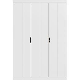 Kleiderschrank Rauch "Dreht&uuml;renschrank Schrank Garderobe W&auml;scheschrank Schlafzimmer MARLENE", wei&szlig; (alpinwei&szlig;), B:136cm H:203cm T:56cm, Holzwerkstoff, Schr&auml;nke, Kleiderschrank, in 3 Breiten 91/136/181 cm im Landhaus-Stil MADE IN GERMANY
