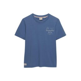Superdry & Co Shirt female size XXL Dusty blue / White