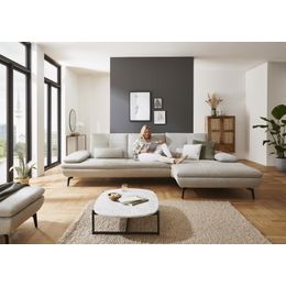 Ecksofa DIE PLANBAR "MP-IN23002 L-Form", beige (cyber ecru), B:322cm H:93cm T:188cm, 100% Recyceltes Polyester, Sofas, Ecksofa, wahlweise mit Armteil- und Sitztiefenverstellung