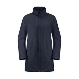 Funktionsmantel Jack Wolfskin "TEXTOR COAT W", Damen, Gr. XS, blau (night, blau), Obermaterial: 100% Polyamid; Futter: 100% Polyester; F&uuml;llung: 100% Polyester, M&auml;ntel