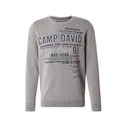 CAMP DAVID Pullover Herren Gr&ouml;&szlig;e 4XL grau / dunkelgrau / wei&szlig;