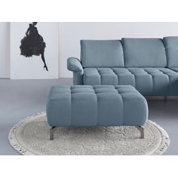 Polsterhocker Home Affaire "Fresh", blau (hellblau), B:102cm H:45cm T:68cm, 98% Polyester 2% Polyamid, Hocker, Polsterhocker, passend zum Ecksofa "Fresh", auch in Bezug Olympia EASY CLEAN