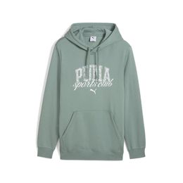 Kapuzensweatshirt Puma "CLASS HOODIE FL", Herren, Gr. L, gr&uuml;n (gr&uuml;n moon), Fleece, Obermaterial: 66% Baumwolle, 34% Polyester, bedruckt, regular fit normal, Sweatshirts, mit K&auml;ngurutasche, mit grafischem Print, mit verstellbarer Kapuze