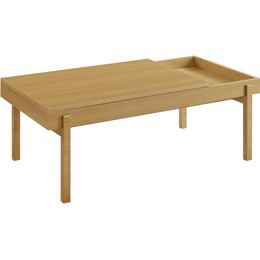 Couchtisch OTTO HOME "Norwin", natur, natur, B:120cm H:45cm T:60cm, Tische, Couchtisch, Melaminoberfl&auml;che und robustes Gestell aus Eschenholz