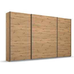 Schwebet&uuml;renschrank Rauch "Kleiderschrank Schrank Garderobe W&auml;scheschrank Ankleide OTELI", braun (eiche artisan), B:315cm H:229cm T:68cm, Holzwerkstoff, Schr&auml;nke, Schwebet&uuml;renschrank, in verschiedenen Dekor- und Hochglanzfarben