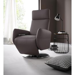 Sit & More Relaxsessel SIT & MORE "Kobra", braun (mocca), B:71cm H:108cm T:82cm, Luxus-Kunstleder;NaturLEDER (echtes Rindsleder);Luxus-Microfaser Vintageoptik (100% Polyester), kein typischer Microfaser Bezug, Sessel, Relaxsessel, in Gr&ouml;&szlig;e S, wahlweise mit Motor und Aufstehhilfe