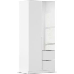 Dreht&uuml;renschrank OTTO HOME "Kleiderschrank Schrank Garderobe AGORDO mit Dekor- oder Hochglanzfront", wei&szlig; (alpinwei&szlig;), B:91cm H:210cm T:54cm, Holzwerkstoff, Schr&auml;nke, Dreht&uuml;renschrank, mit Au&szlig;enschubk&auml;sten, in 7 Breiten und 2 H&ouml;hen MADE IN GERMANY
