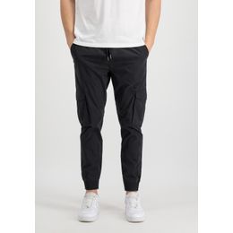Jogginghose Alpha Industries "Nylon Cargo Jogger", Herren, Gr. XL, Normalgr&ouml;&szlig;en, schwarz, Obermaterial: 100% Polyester, Hosen Jogginghose