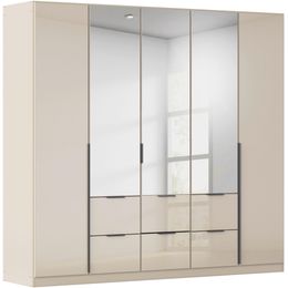 Dreht&uuml;renschrank OTTO HOME "Kleiderschrank Kleiderschr&auml;nke Schrank Garderobe AGORDO mit Glasfront", beige, glas beige (champagner), B:226cm H:229cm T:54cm, Holzwerkstoff, Schr&auml;nke, Dreht&uuml;renschrank, mit Au&szlig;enschubk&auml;sten, in 7 Breiten und 2 H&ouml;hen MADE IN GERMANY
