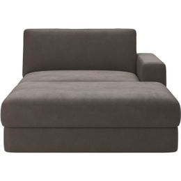 Recamiere Home Affaire "Innovid", grau (fango), B:132cm H:87cm T:196cm, 100% Polyester, Sofas, Recamiere, Modernes Modul-Polsterprogramm