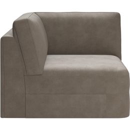 Sofa-Eckelement Home Affaire "Innovid", braun (schlamm), B:105cm H:87cm T:105cm, 100% Polyester, Polsterelemente, Modernes Modul-Polsterprogramm