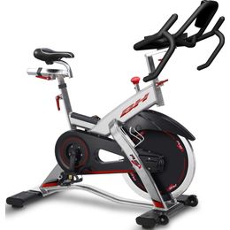 Speedbike BH FITNESS "Indoorbike Rex Electronic H921E", bunt (silberfarben, schwarz, rot), HeimtrainerB:63cm H:117cm L:104cm, 150 kg max. Benutzergewicht, Fahrrad, B:63cm H:117cm L:104cm