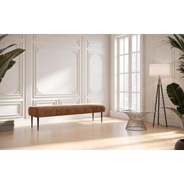 3-Sitzer Home Affaire "Amber", braun (chocco), B:159cm H:52cm T:54cm, 100% Polyester, Sofas, mit Knopfheftung,in verschieden Stoffarten