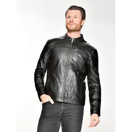 Lederjacke Maze "51Rocha", Herren, Gr. M, schwarz, Obermaterial: 100% Lammleder. Futter: 100% Baumwolle. &Auml;rmelfutter: 100% Polyester, ohne B&uuml;ndchen, Jacken
