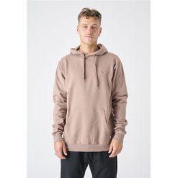 Kapuzensweatshirt Cleptomanicx "Ligull", Herren, Gr. L, rot (rosa), 100% Baumwolle, meliert, normal, ohne Ausschnitt, Sweatshirts, mit lockerem Schnitt