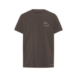 T-Shirt Clean Cut Copenhagen "Clean Cut Copenhagen Patrick Organic Tee", Damen, Gr. M, schwarz braun, 95% Baumwolle, 5% Elasthan, unifarben, normal, Rundhals, Shirts T-Shirt