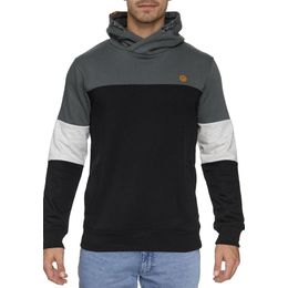 Kapuzensweatshirt INDICODE "INOlson", Herren, Gr. M, gr&uuml;n (urban gr&uuml;n), Sweatware, Obermaterial: 60% Baumwolle, 40% Polyester, colorblocking, regular fit normal, Rundhals, Rippb&uuml;ndchen, Sweatshirts
