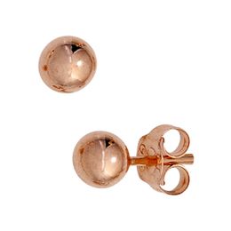 Paar Ohrstecker Jobo "Ohrringe Kugel Kugelohrringe 5 mm", ros&eacute;goldfarben, Ohrringe, Damen, 5mm, Silber 925 (Sterlingsilber), 925 Silber ros&eacute;gold vergoldet