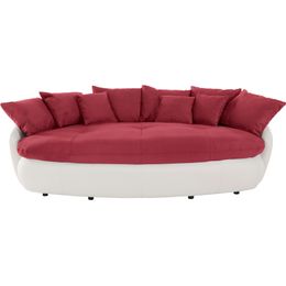 Big-Sofa COTTA, B:238cm H:79cm T:140cm, rot, Luxus-Microfaser (100% Polyester); Microfaser-Feinstruktur (pflegeleichte Microfaser, mit feiner