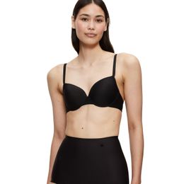 Triumph Damen Balconette-BH "Pure Micro", Gr. 75, schwarz, Single Jersey, Obermaterial: 47% Polyamid, 36% Polyester, 17% Elasthan, clean, unifarben,