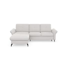 Ecksofa Home Affaire, B:258cm H:91cm T:165cm, silber, 98% Polyester 2% Polyamid, Wohnzimmer, Sofas, "Calando L-Form", wahlweise mit Bettfunktion,