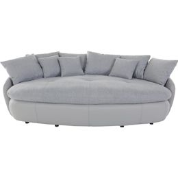 Big-Sofa COTTA, B:238cm H:79cm T:140cm, grau, Luxus-Microfaser (100% Polyester); Microfaser-Feinstruktur (pflegeleichte Microfaser, mit feiner