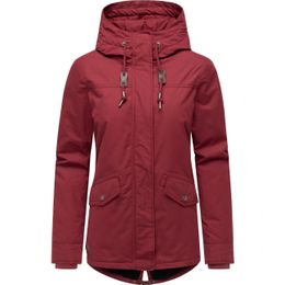 Winterjacke Ragwear "Parkker Warm YOUMODO", Damen, Gr. 4XL (48), weinrot, Obermaterial: 65% Polyester, 35% Baumwolle; Innenfutter: 100% Polyester; Wattierung: 100% Polyester, figurumspielend Po-bedeckend, hoch geschlossener Ausschnitt, eng Rippstrickb&uuml;ndchen verstellbar, Jacken Winterjacke, Winter Parka mit kuscheligem Teddy-Innenfutter, Topseller