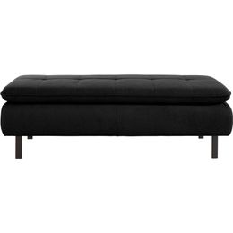 Hockerbank Home Affaire, B:137cm H:44cm T:65cm, schwarz, 98% Polyester 2% Polyamid, Hocker, "Birkholm", passend zur Serie "Birkholm", B/T/H: