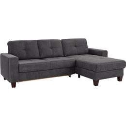 Ecksofa Home Affaire, B:251cm H:91cm T:164cm, grau, Luxus-Microfaser ALTARA NUBUCK (100% Polyester);Luxus-Microfaser ALTARA NUBUCK (100% Polyester) /