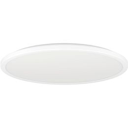 Eglo Deckenleuchte "Rovito-R Deckenlampe, Deckenbeleuchtung, Badlampe, Kunststoff, IP44", 1, &Oslash; 50cm H: 3,2cm, 1 Stk.wei&szlig;, Leuchten,