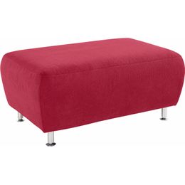 Hocker Home Affaire, B:101cm H:45cm T:68cm, rot, Struktur (100% Polyester);Flachgewebe (90% Polyester, 10% Polyamid);Luxus-Microfaser (100%
