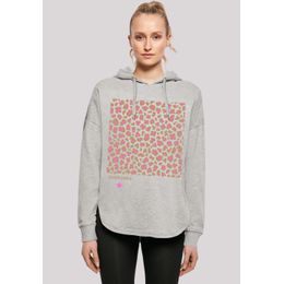 F4NT4STIC Damen Kapuzenpullover "Leo Pink", grau, Gr. XS, Obermaterial: 100% Baumwolle, Pullover, Print