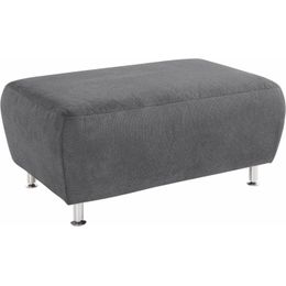 Hocker Home Affaire, B:101cm H:45cm T:68cm, grau, Struktur (100% Polyester);Flachgewebe (90% Polyester, 10% Polyamid);Luxus-Microfaser (100%