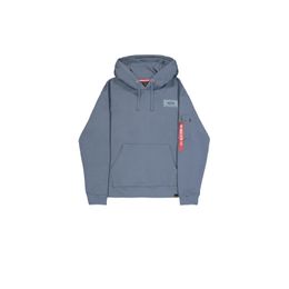 Herren Hoodie "Backprint Hoodie "denim blau, Gr. XXXL, Alpha Industries, Obermaterial: 80% Baumwolle, 20% Polyester, Sweatshirts