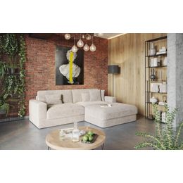 Ecksofa Home Affaire, B:264cm H:87cm T:196cm, beige, 100% Polyester, Wohnzimmer, Sofas, "Innovid L-Form", Modernes Modul-Polsterprogramm