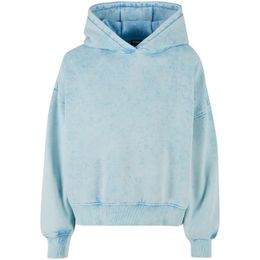 Kapuzenpullover Urban Classics "Urban Classics Damen Ladies Oversized Towel Washed Hoody", Damen, Gr. 4XL, balticblau, 70% Baumwolle, 30% Polyester, unifarben, oversize, ohne Ausschnitt, Pullover Kapuzenpullover