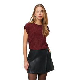 Zero Damen Kurzarmshirt "Damen mit Rundhalsausschnitt"cabernet, Gr. 40, gestreift, Jersey, Obermaterial: 61% Polyamid, 31% Metall, 8% Elastan.