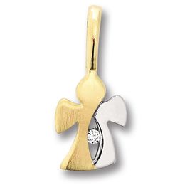 ONE ELEMENT M&auml;dchen Kettenanh&auml;nger "Zirkonia Engel Anh&auml;nger aus 333 Gelbgold", Gelbgold 333 Goldgold, Gelbgold 333, Gold, Schmuckanh&auml;nger, Zartes