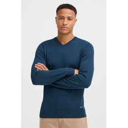 Strickpullover Blend "BHWEBER", Herren, Gr. XL, marineblaus, 78% Viskose, 22% Polyester, unifarben, Basic, regular fit normal, V-Ausschnitt, eingesetzt, Pullover Strickpullover, Stilvoller Strickpullover