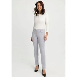 WONDERJEANS Damen Slim-fit-Jeans "Classic", silber, Gr. 44, unifarben, Denim/Jeans, Obermaterial: 58% Baumwolle, 21% Polyester, 19% Viskose, 2%