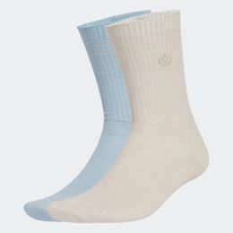 Sportsocken adidas originals "CREW SOCK 2PP", Herren, Gr. M (40/42), blau (wonder blau, aluminium), Obermaterial: 72% Baumwolle, 26% Polyester, 2% Elasthan, Socken Sportsocken