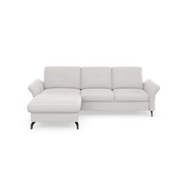 Ecksofa Home Affaire, B:258cm H:91cm T:165cm, silber, 98% Polyester 2% Polyamid, Wohnzimmer, Sofas, "Calando L-Form", wahlweise mit Bettfunktion,